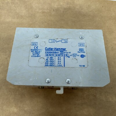 Cutler Hammer Auxiliary Contact Base C320KGS41 | eBay
