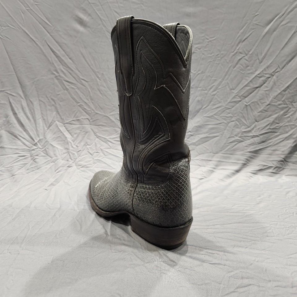 Tecovas The Billy Boots Men’s 12D Gunsmoke Python Leather Cowboy ...