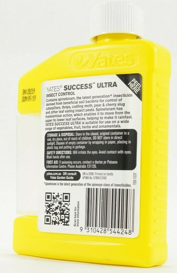 Yates Success Ultra Insecticide Insect Spray 200mL Makes 40 Litres of ...