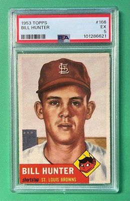 1953 TOPPS BILL HUNTER #166 PSA 5 EX BROWNS | eBay