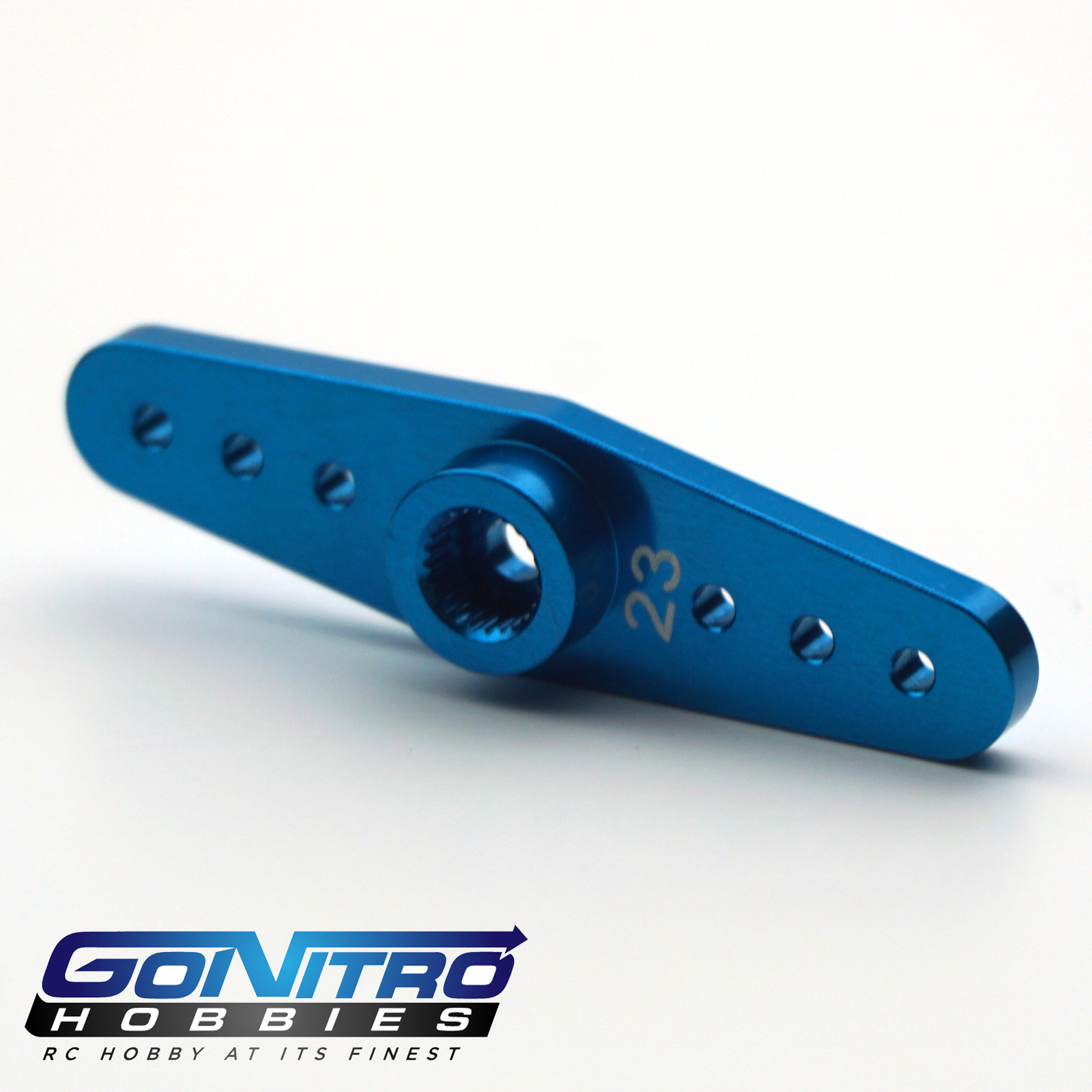Go Nitro Hobbies 23T Aluminum 2 Way Servo Arm Blue JR / Airtronics / KO ...