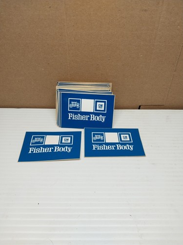 #538 Nos Vintage Gm Body By Fisher Fisher Body Decal Tag Sticker | eBay