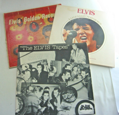 3 Elvis Presley LP Lot Legendary Performer Elvis Tapes Golden Records ...