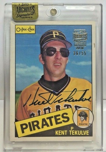Kent Tekulve 2016 Topps Archives Signature Series Buyback on-card Auto ...