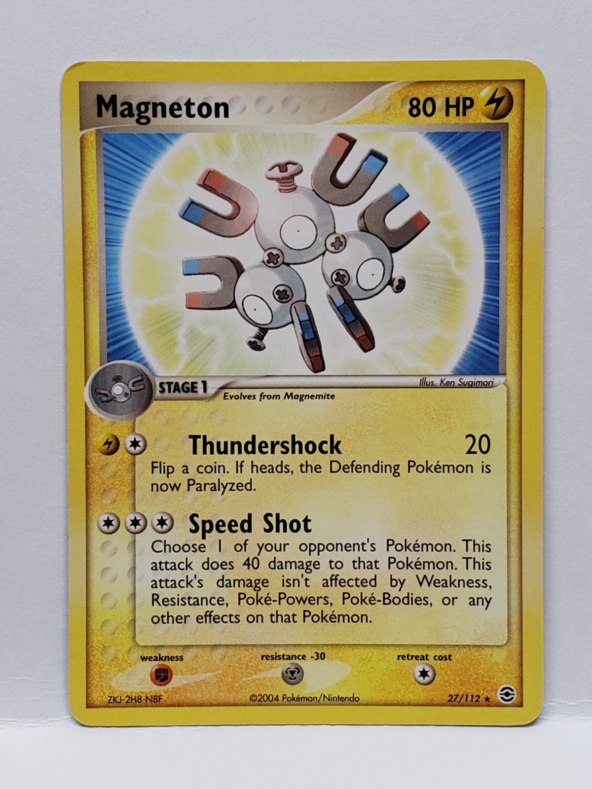 Magneton 27/112 EX FireRed & LeafGreen Rare Nintendo 2004 Pokemon Card ...
