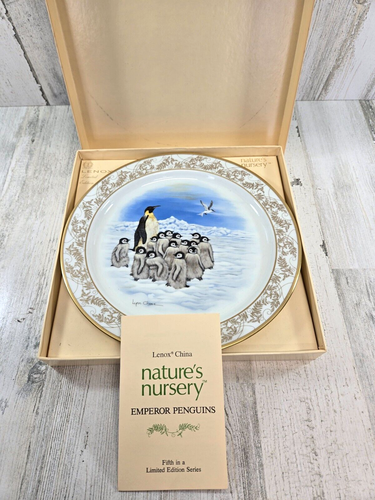 Lenox Nature's Nursery Emperor Penguins Plate Limited Ed 5th is Series ...