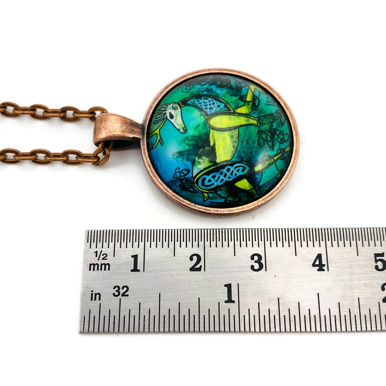 JEN DELYTH Celtic Herne Stag Pendant Necklace 24" Chain NEW with Gift ...