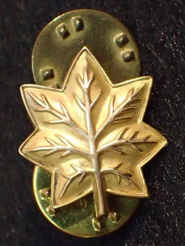 Cold War Era USN LCDR USMC Major Officers Shirt Lapel Rank Pin 1/20 10K ...