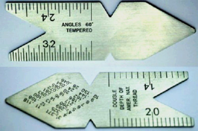 Screw & Center Pitch Gauge Fishtail 60 Degree US Thread Tool Lathe ...