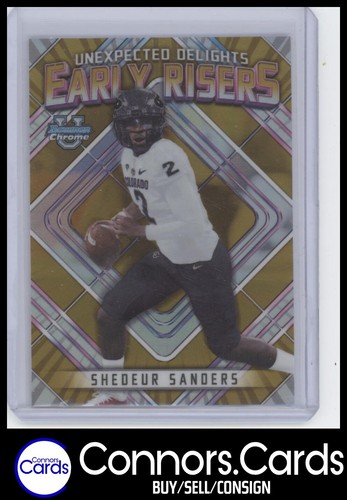 CB Shedeur Sanders 2023 Bowman University Chrome #ER-4 Early Risers ...