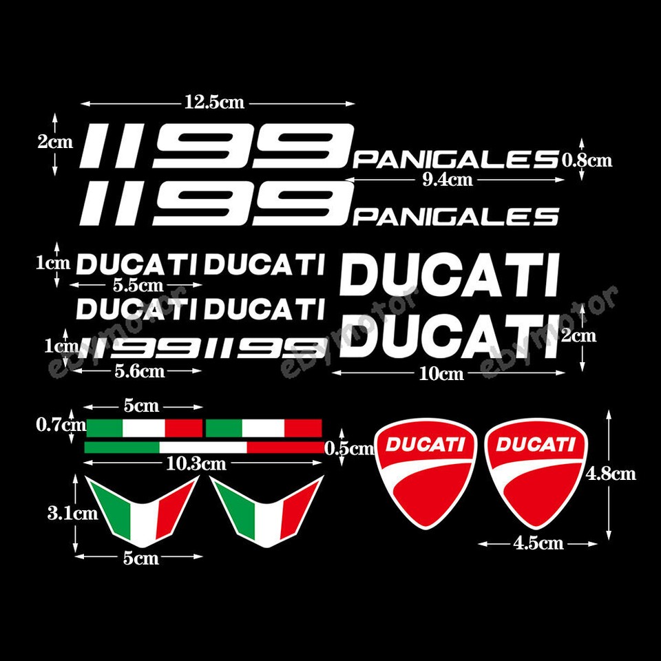 Motorcycle Fuel Tank Emblem Decal for Ducati 1199 Bike Reflective ...