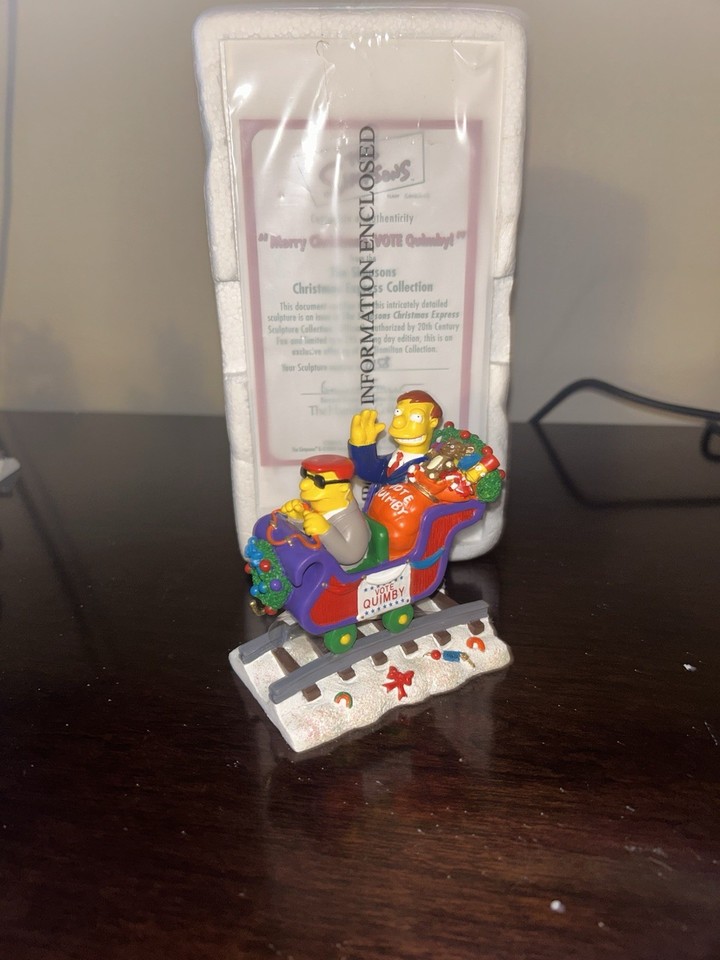 The Simpsons Mayor Quimby Christmas Express Collection Resin Figurine ...