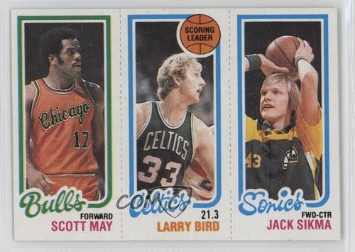 1980-81 Topps Scott May Larry Bird Jack Sikma #232-30-47 Rookie RC HOF ...