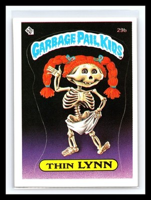 💥 Topps 1985 Garbage Pail Kids 29b Thin Lynn Sticker Checklist MATTE ...