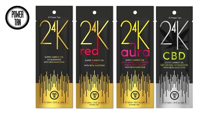 Power Tan 24K Super Carrot Oil Range Tanning Sunbed Accelerator Lotion 20ml | eBay UK