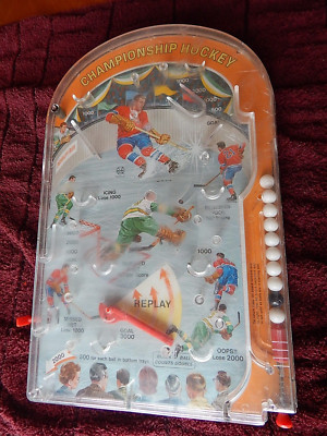 Vintage Marx Championship Hockey Table Top Pinball Game Tabletop NHL | eBay