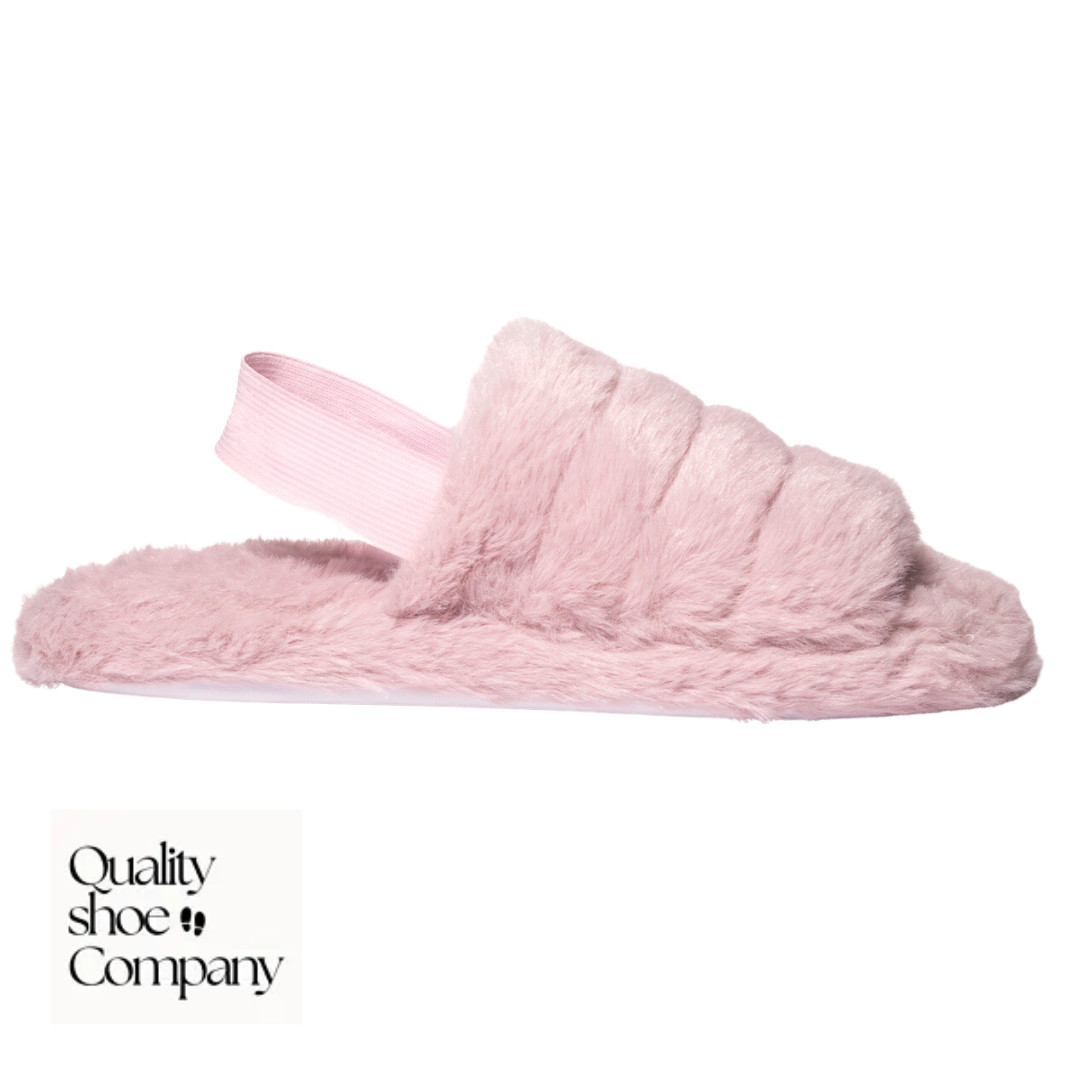 Boo Fluffy Stripe Slipper In Tie Dye Faux Fur EGO, 55% OFF