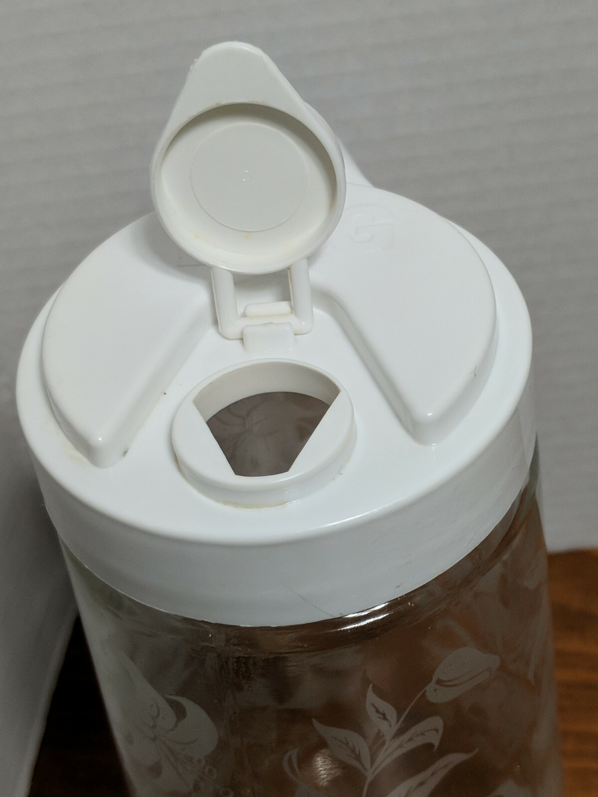 Vintage Tang Pitcher Carafe 1 Qt Clear Etched Floral Pattern Glass ...