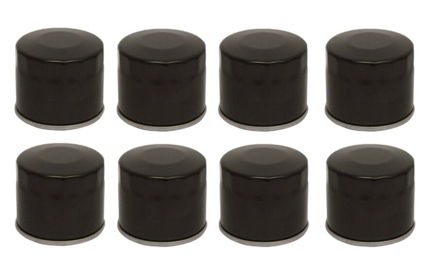 Mid-USA 87183 Set of 8 Black Oil Filters 99-17 Harley Twin Cam Repl OE ...