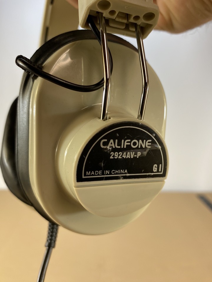 Vintage 70s 80s Califone Over The Ear Stereo Guitar Headphones Boombox ...