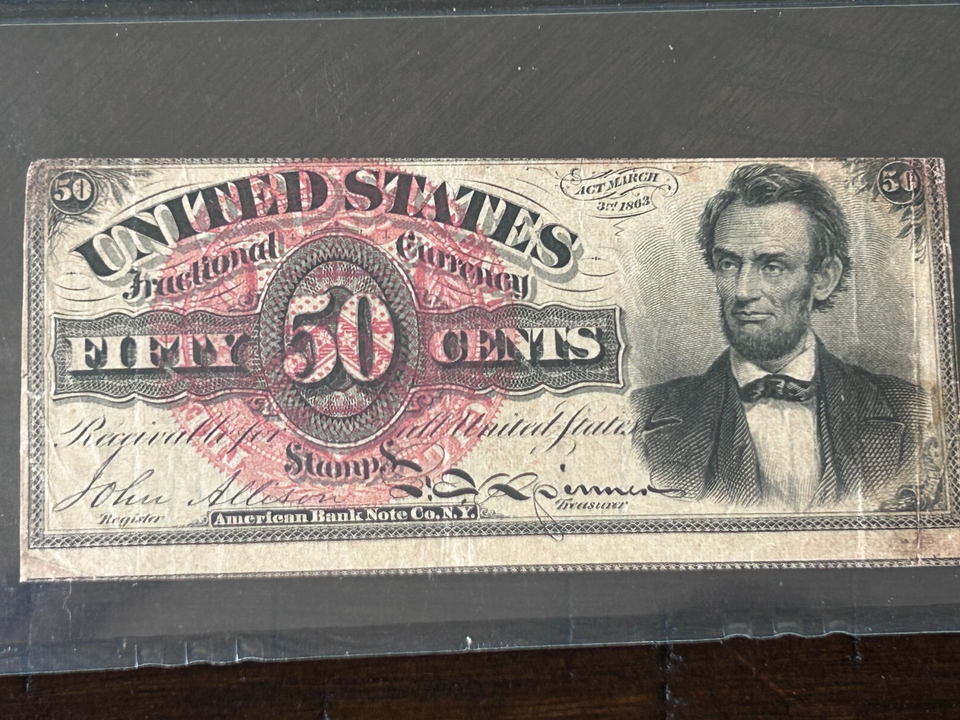 FR 1374 50 FIFTY CENTS FOURTH ISSUE LINCOLN FRACTIONAL NOTE PMG VERY ...