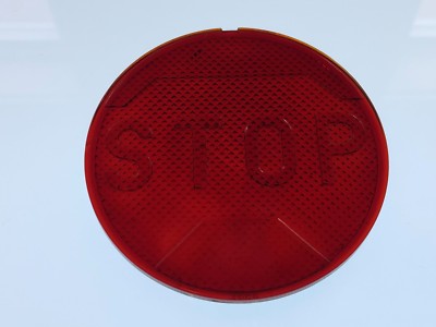 NOS Unique Early RED GLASS STOP Light Lens Car OLD Truck AUTO ...