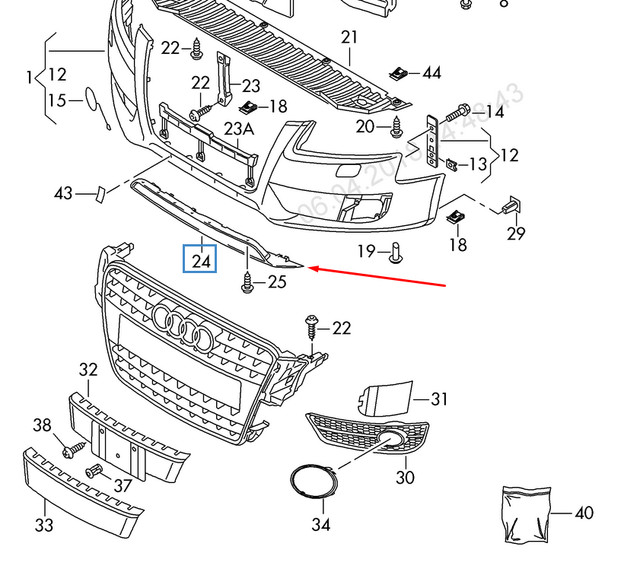 Lower Trim Bumper 8T0807717 Audi S5 for sale online | eBay