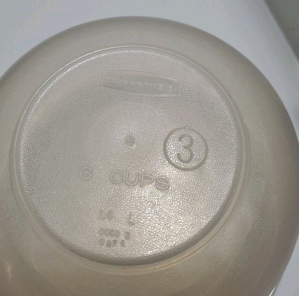 Vintage Rubbermaid 0050 Bowl #3 0029 Almond Lid Round 6 Cup VGC 1980s ...