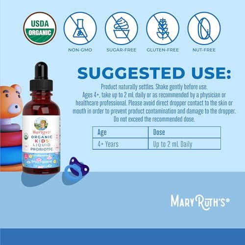 Kids Probiotic Liquid Drops by MaryRuth's | USDA Organic Probiotics for ...