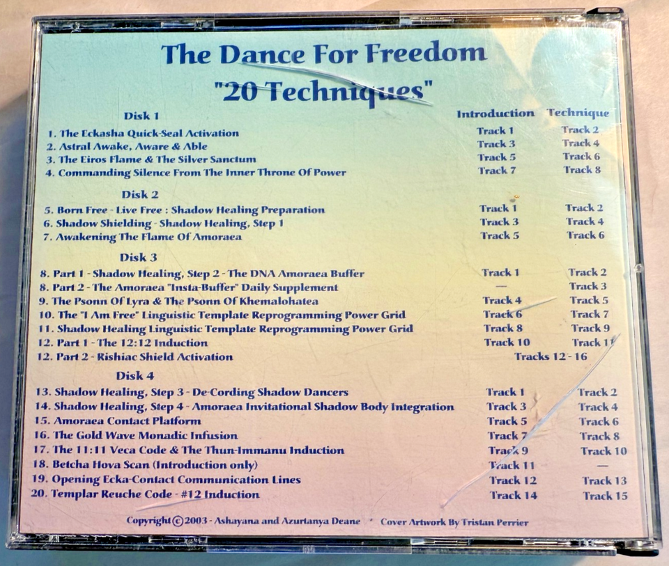 Ashayana Deane- Dance For Freedom- 19 CDs-Flame Body Activation-Shadow ...
