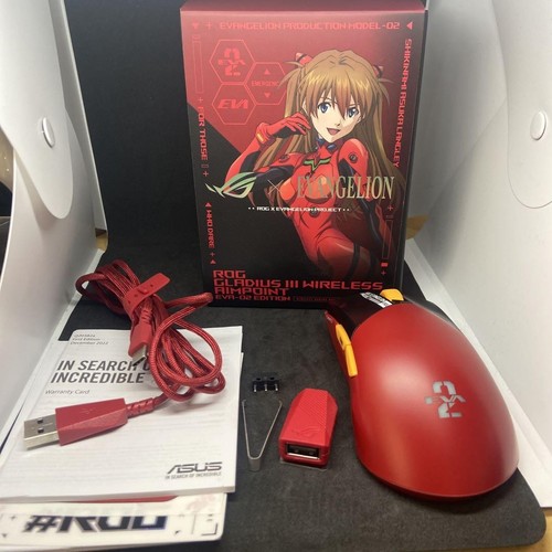 ASUS Neon Genesis Evangelion Collaboration Mouse Asuka ROG EVA-02 Used ...