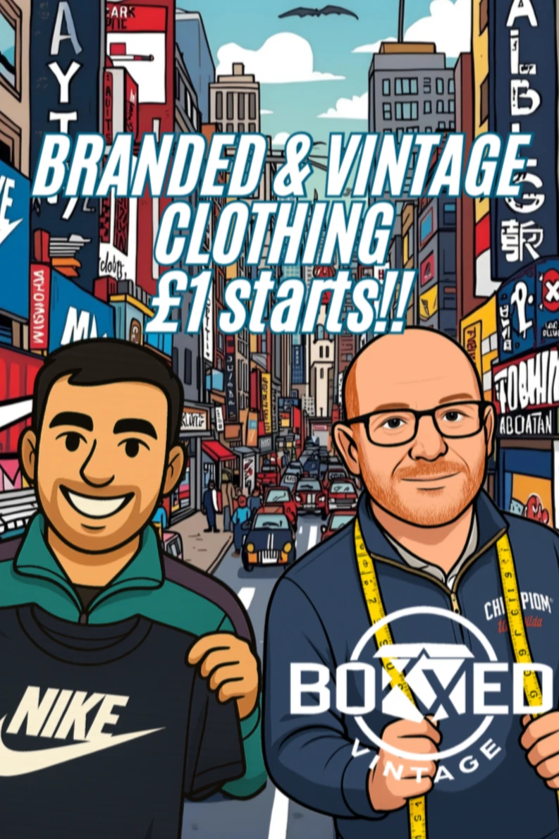 PREMIUM BRANDED CLOTHING | £1 STARTS | AUCTION | BOXXED VINTAGE - eBay Live