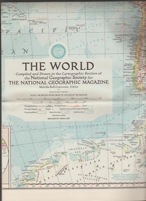 National Geographic 1957 World Map Cool wall art Suitable for framing ...