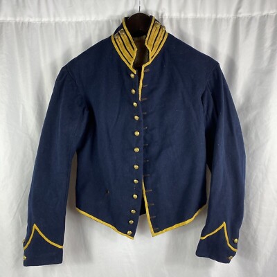Civil War 1858 Cavalry Uniform Shell Men's Navy Blue wool Jacket | eBay