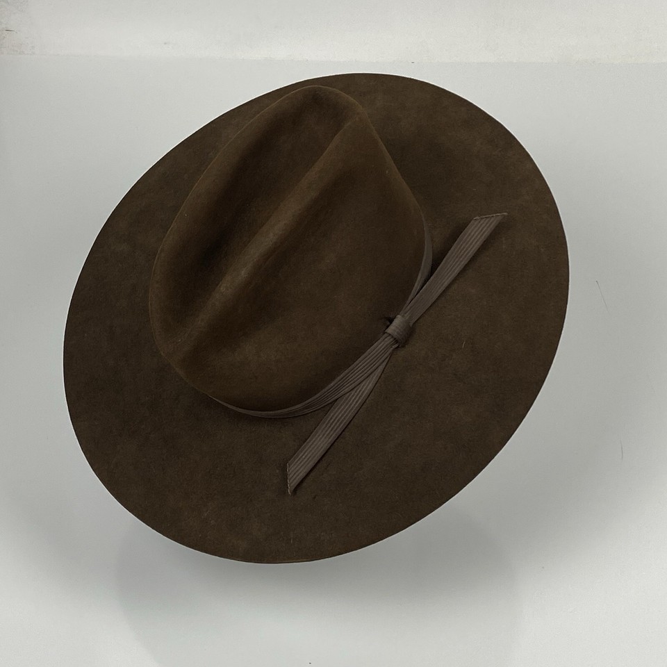 Vtg Stallion by Stetson King Chocolate Brown Cowboy Hat Wool Felt Size ...