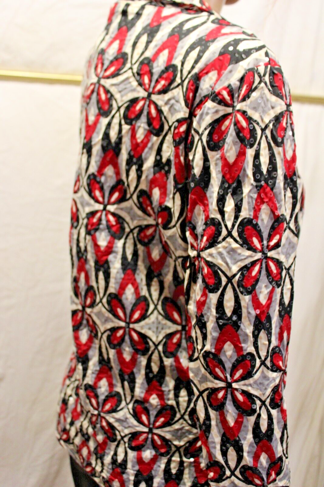 Studio 1940 Women's 2pc Blouse Rustic Red, and White size M 3/4 Sleeve ...