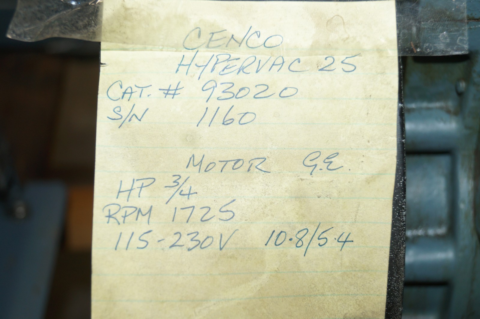 Central Scientific Co Cenco Hypervac 25 vacuum pump 93020 | eBay