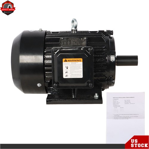 5 HP 3Phase Electric Motor 1800 RPM 184T Frame TEFC 230/460 V Severe ...