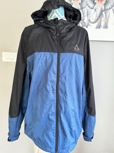 Gerry Jacket Windbreaker Size XL Blue Black Hooded Nylon 1319583 | eBay ...