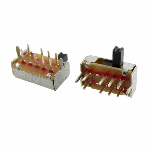 10 Pcs 8 Pin PCB 2 Pole 3 Throw 3 Position 2P3T Miniature Slide Switch ...