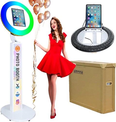 iPad Photo Booth Stand Shell Selfie Machine RGB Ring Light for 10.2~12 ...