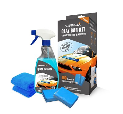 Car Detailing Clay Bar Kit Fine Medium Heavy Claybar Cleaning Set | eBay UK