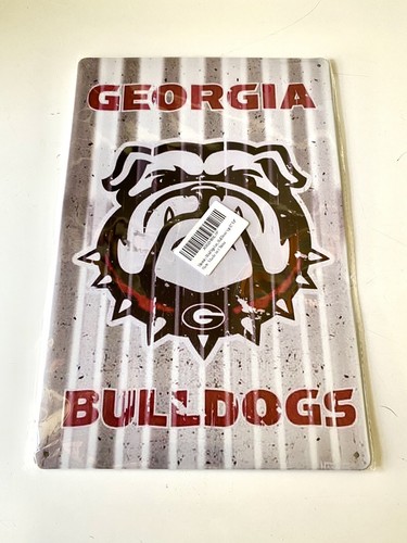 Georgia Bulldogs Metal Tin Sign Wall Poster Decorations 8" x 12" | eBay