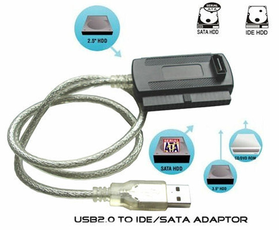 USB to IDE, Mini-IDE, SATA 2.5" 3.5" External Hard Drive/CDRom/DVD ...