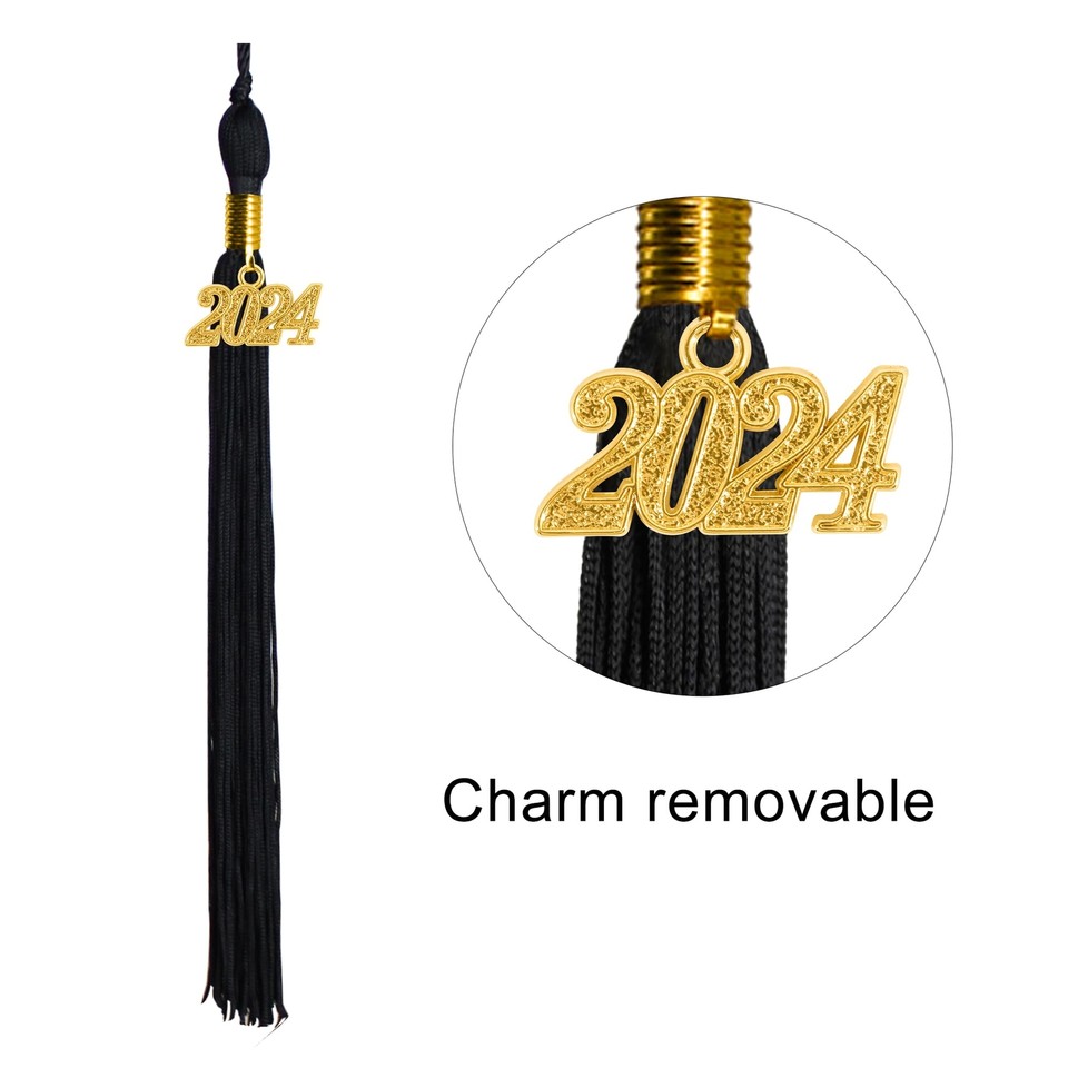 Matte Graduation Gown Cap Tassel Set 2024 for High School and Bachelor ...