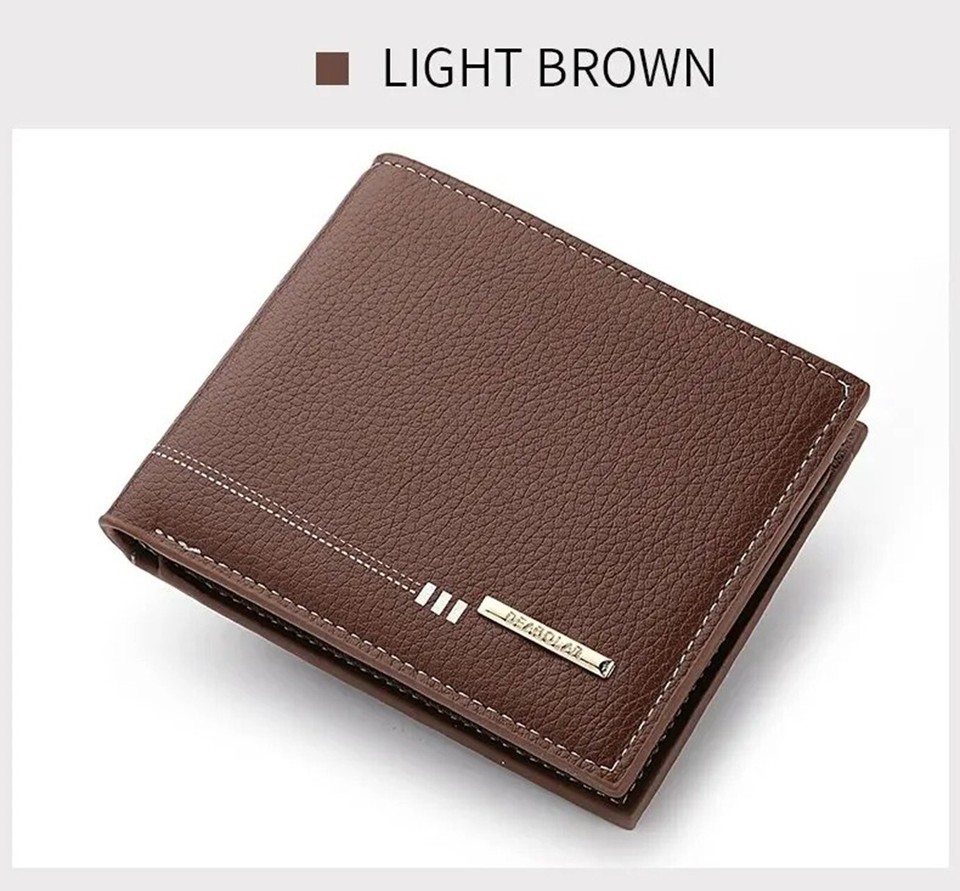 Lychee Pattern Men Wallet Credit Card Holder Coin Money Purse Pocket ...