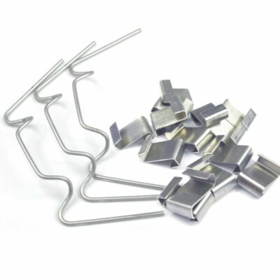 Greenhouse Glazing STAINLESS STEEL Clips W / Z Glass Clips Spring Wire ...