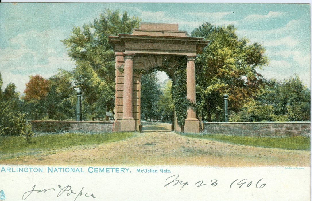 Arlington, VA McClellan Gate 1906 Arlington National Cemetery, a Tuck ...