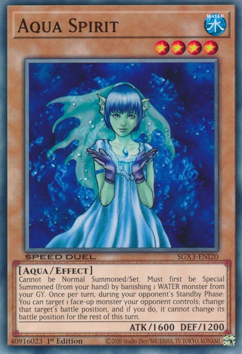 Aqua Spirit SGX3-ENI20 Speed Duel GX: Duelists of Shadows 1st Edition ...