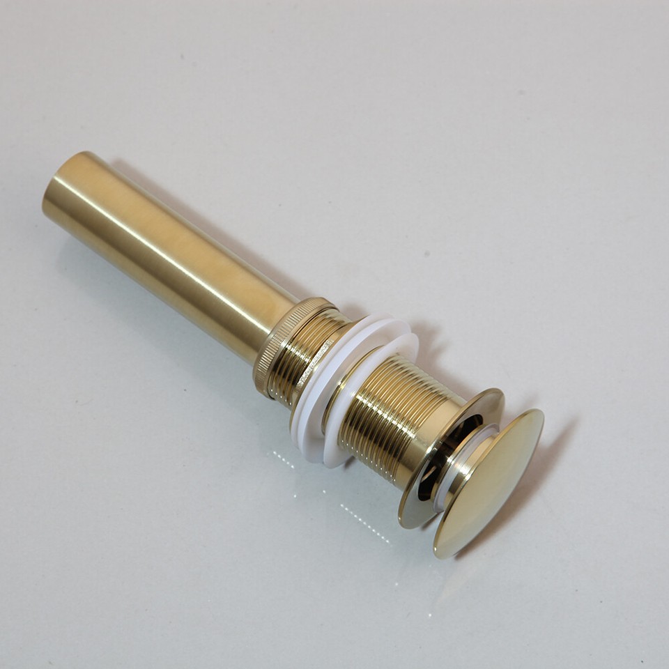 Brushed Gold Waste P-Traps Pop Up WOverflow Bathroom Basin Sink Tap ...